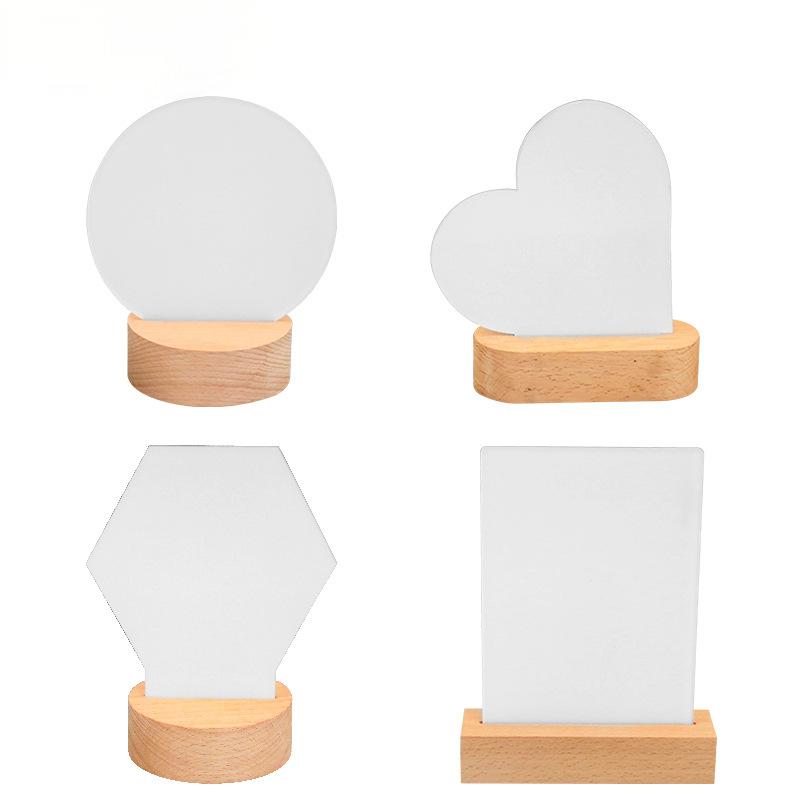 Sublimation LED Acrylic Photo Frame With Wood Stand-Dimond - Awesomesub ...